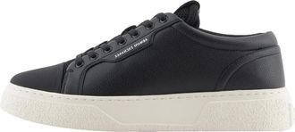 A|X Armani Exchange Mens Lion, Grain Sole,Sneaker,Black,42