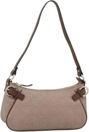 Ferragamo Pochette daccessoires Pre-owned - Femme - Pre-owned - Beige - Taille: ONE Size