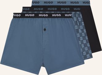 HUGO BOSS Hugo Boxershort Woven Boxer Triplet schwarz