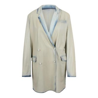 Diesel Fluid X-Ray Effect Denim Blazer - - Coats - Damen - Wei&szlig; - S