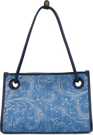 Etro Medium Eyes Jacquard Denim Tote Bag - - Bags - unisex - Blau - ONE SIZE