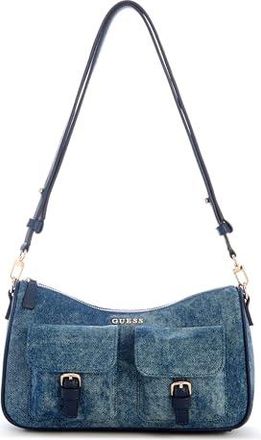 Guess sac &agrave; &eacute;paule bandouli&egrave;re Kassie Convertible Shoulder Bag Denim bleu