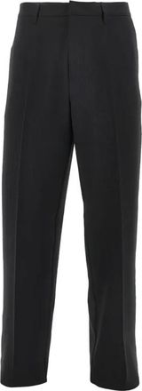Emporio Armani Homme, Pantalons, Noir, Taille: 2XL Pleated Technical Seersucker Pantalons