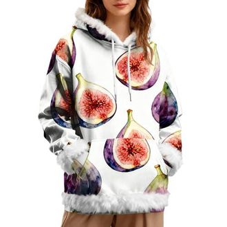 Generic Chandail &agrave; capuche &agrave; &eacute;paules tombantes pour femmes | Chandail &agrave; capuche &agrave; manches longues pour femmes, coupe d&eacute;contract&eacute;e, violet, 3XL