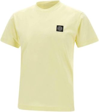 Stone Island Homme, Tops, Jaune, Taille: XL 2100027 60/2 Cotton Jersey