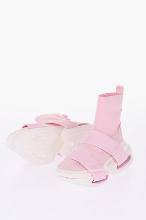 Balmain Sock High-Top Sneakers With Strap Closure size 37