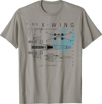 Star Wars Rebel X-Wing Starfighter Schematic T-Shirt