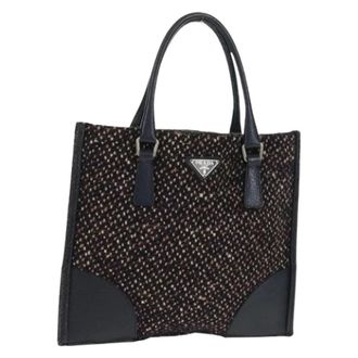 Prada Sac &agrave; main en laine Pre-owned - Femme - Pre-owned - Violet - Taille: ONE Size