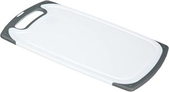 KESPER Rutsch-Stopp Tranchierbrett mit Saftrille aus Kunststoff hergestellt, Maße 40,5 x 24,5 x 0,9 cm, 30750