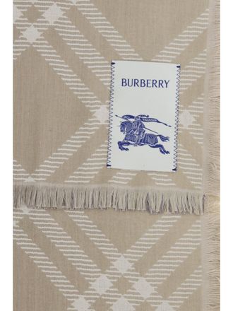 Burberry Womens Scarf Wool And Silk Sand (ovis Aries) Scarfs