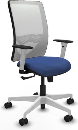 Piqueras y Crespo B&uuml;rostuhl Zulema mit wei&szlig;en und schwarzen Armlehnen, h&ouml;henverstellbare Lendenwirbelst&uuml;tze, ausgestattet mit Sincro 3 Positionen und Schneideschaum, We