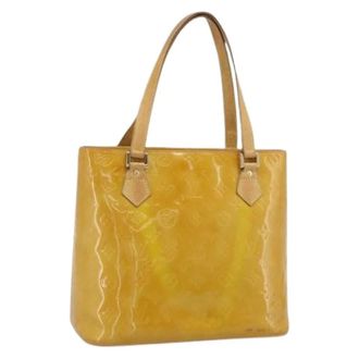 Louis Vuitton Sac cabas vintage en cuir verni Pre-owned - Femme - Pre-owned - Jaune - Taille: ONE Size
