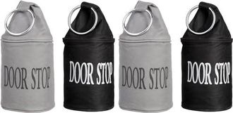 Esschert Design T&uuml;rstopper mit Ring, schwarz/grau, 34 cm hoch, farblich Sortiert, 1 St&uuml;ck (Packung mit 2)