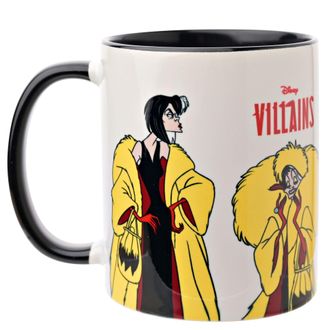Widdop and Co Disney Cruella Tasse - Schwarz/Wei&szlig; Tee & Kaffee glasierte Steinzeug-Icons & Villains Trinkbecher - Offizielles Disney-Lizenzprodukt (325 ml)