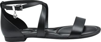 Michael Kors Femme, Chaussures, Noir, Taille: 38 1/2 EU Alexa Flex Flat Sandal