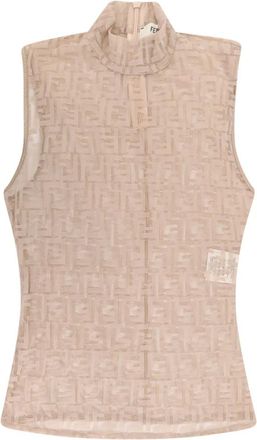 Fendi Damen, Oberteile, Beige, SGr&ouml;&szlig;e