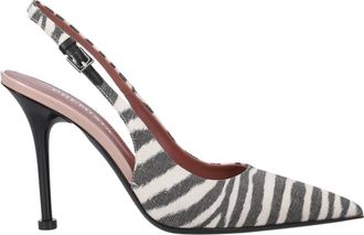 Premiata Femme, Chaussures, Noir, Taille: 36 EU Escarpins Slingback Imprim&eacute; Z&egrave;bre