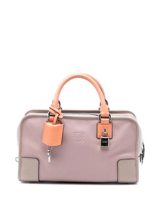 Loewe 2010-2025 Tricolor Leather Amazona 28 handbag - Violet