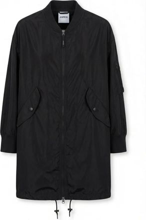 Aspesi Femme, Manteaux, Noir, Taille: 38 FR Bomber Jacket