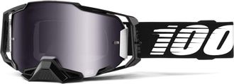 100% ARMEGA Goggle Black - Silver Flash Mirror Lens, ADULT