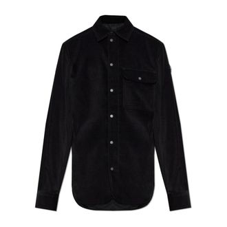 Moncler Homme, Chemises, Noir, Taille: S Chemise en velours c&ocirc;tel&eacute;