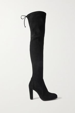 Stuart Weitzman Highland Overknees Aus Veloursleder - Schwarz