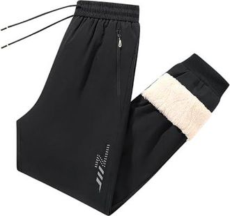Generic Pantalons De Sport Homme Grande Taille- Pantalon Travail Chaud Casual Couleurs Pures Coupe Slim Ext&eacute;rieur Sweatpants Automne Hiver Polyvalent Droit Ta
