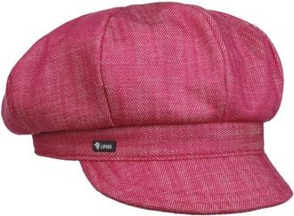 LIPODO Casquette Gavroche Uni Denim Femme - Made in Italy avec étiquette Newsboy visière, Doublure Printemps-été Été - Taille Unique Pink