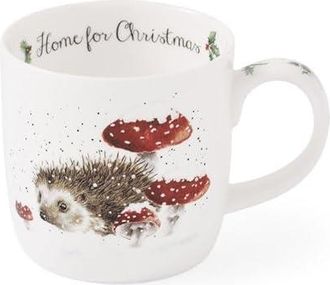 Wrendale Designs Royal Worcester Wrendale Deigns Home for Christmas Mug Motif h&eacute;risson 0,3 l