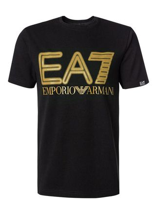 Emporio Armani Herren T-Shirt schwarz Baumwolle
