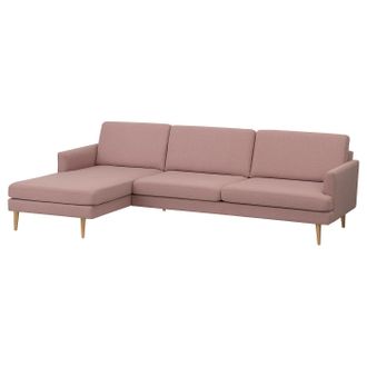 IKEA GRILLSTORP / SMEDSTORP 4er-Sofa mit R&eacute;camiere links