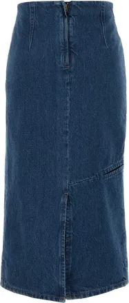 Jil Sander Medium Denim Exterior: Cotton Gonne Skirt