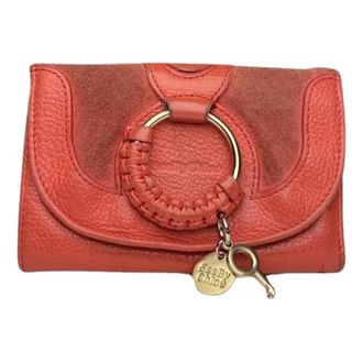 Chlo&eacute; Portefeuille en cuir Pre-owned - Femme - Pre-owned - Rouge - Taille: ONE Size