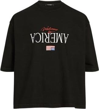 Willy Chavarria T-shirt large Welcome to America - Buffalo en coton