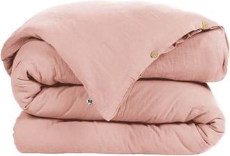 Altobuy OUREA - Housse de Couette 260x240cm Gaze de Coton Rose P&ecirc;che