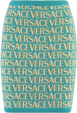 Versace Femme, Jupes, Bleu, Taille: 36 FR Short Skirt