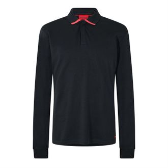 HUGO BOSS Hugo - Poloshirt f&uuml;r Herren, Lang&auml;rmlig (Schwarz)