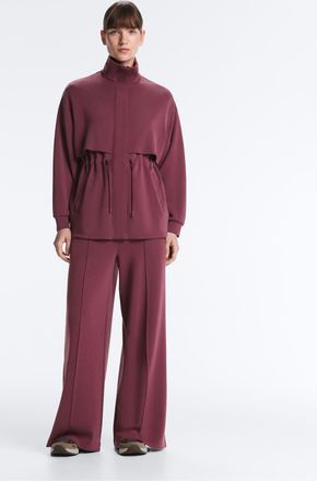 Oysho Lange Jacke in Lila mit weichem Modalanteil und Taschen