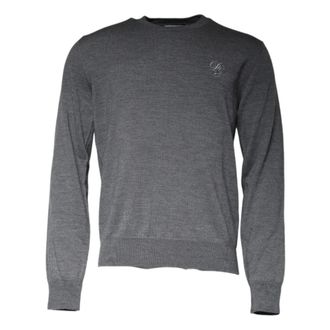 Dolce & Gabbana Pullover-Strickware mit Rundhalsausschnitt - - Knitwear - Herren - Grau - L