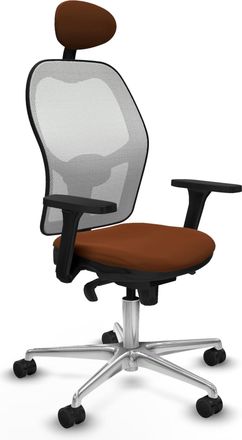 Piqueras y Crespo Schreibtischstuhl in Beige und Wei&szlig;, mit 3D-Armlehnen, h&ouml;henverstellbarer Lendenwirbelst&uuml;tze und festem Kopfteil, ausgestattet mit 5 Positionen, Wei&szlig;/