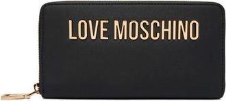 Love Moschino Femme, Accessoires, Noir, Taille: ONE Size Portefeuille Zipp&eacute; Logo Lettrage
