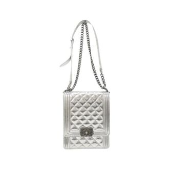 Chanel Sac port&eacute; &eacute;paule Pre-owned - Femme - Pre-owned - Gris - Taille: ONE Size