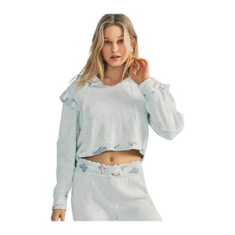 LoveShackFancy Schmetterling Box Fit Hoodie Ciel - - Sweatshirts & Hoodies - Damen - Blau - XS
