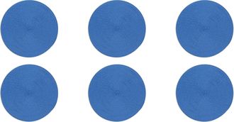 Excelsa Round Set mit 6 runden Tischsets, Kunststoff, PP, 36 cm, Blau