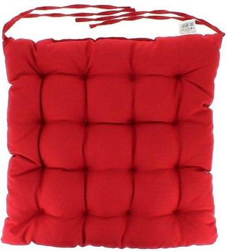 Douceur d'Intérieur Douceur DInterieur - 1600580, Sitzkissen, 40 X 40 Cm, Essentiel, Polyester Unifarben, Rot