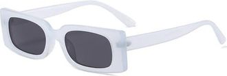Generic Lunettes De Soleil Carr&eacute;es For Hommes Et Femmes, Id&eacute;ales For Les Voyages, Vacances Ou F&ecirc;tes(White)