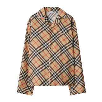 Burberry Check Seidenpyjama-Hemd - - Blouses & Shirts - Damen - Mehrfarbig - XS