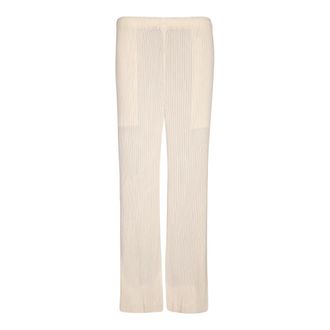 Issey Miyake Straight Hosen - - Trousers - Damen - Wei&szlig; - M
