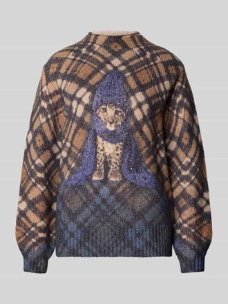 Monari Relaxed Fit Strickpullover aus Woll-Mix mit Alpaka-Anteil