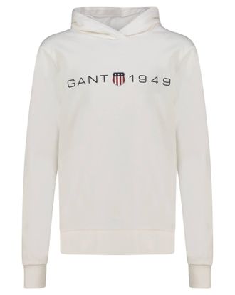 GANT Damen REG Printed Graphic Hoodie Kapuzenpullover, Eggshell, L